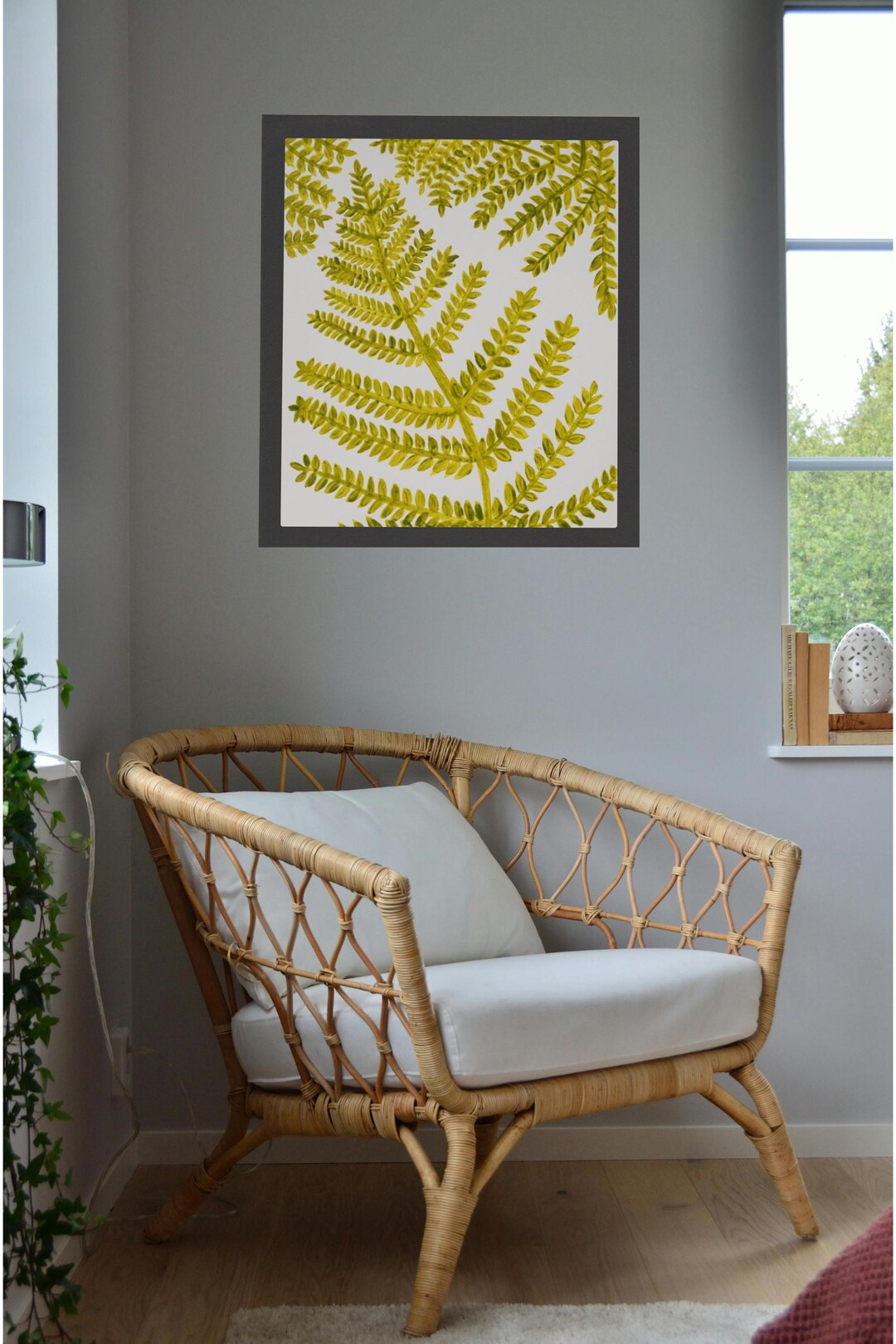 Fern Leaf Printable Art, Watercolor Botanical Wall Decor, Minimalist ...