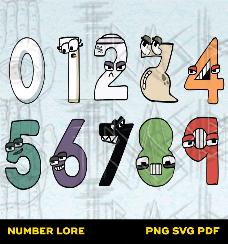Number Lore Individual Characters Fonts Letters Vectors Svg Png Pdf ...