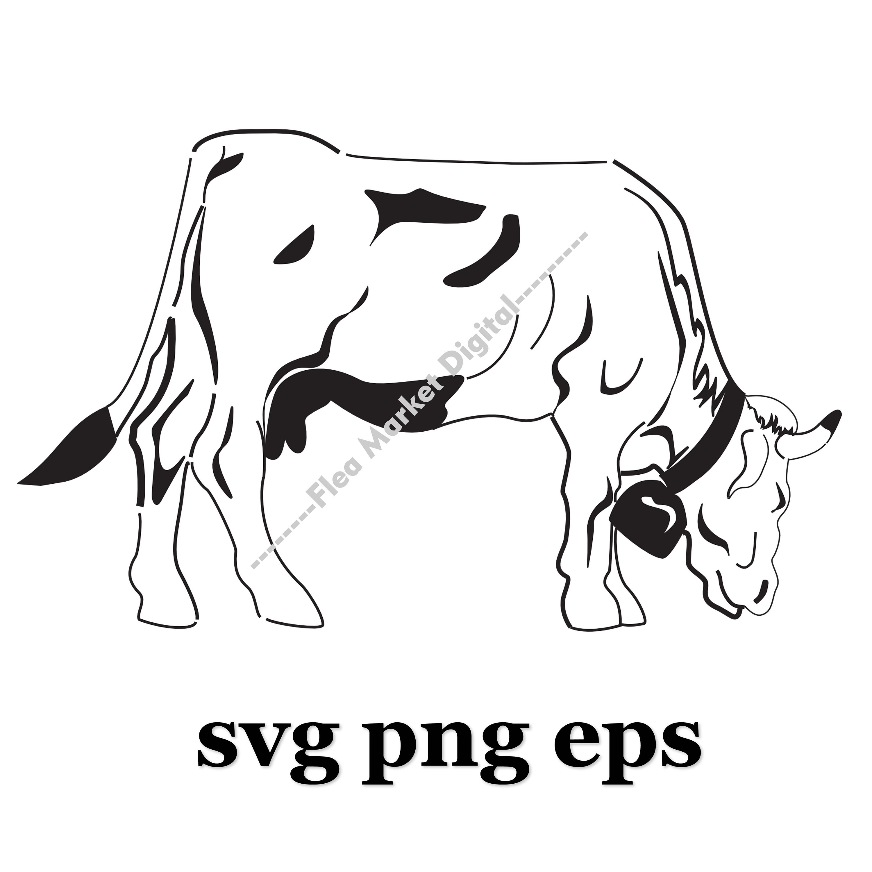 Cow SVG PNG EPS Clipart 36 - Etsy