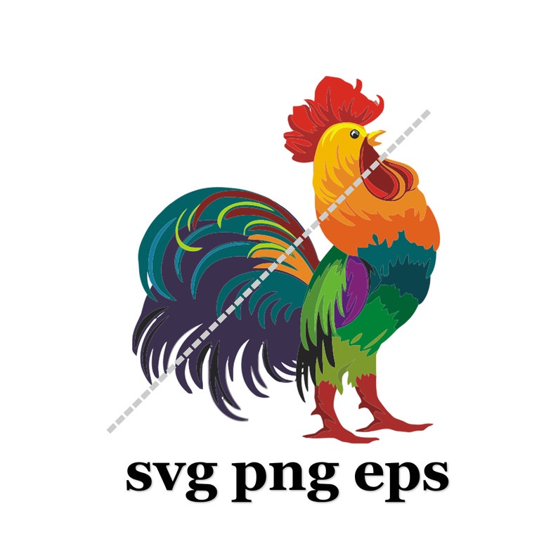 Rooster SVG PNG EPS - Etsy