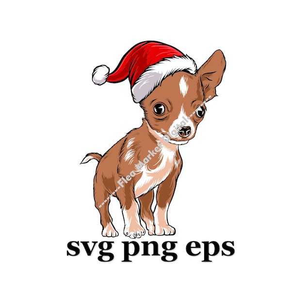 Christmas Chihuahua Svg - Etsy