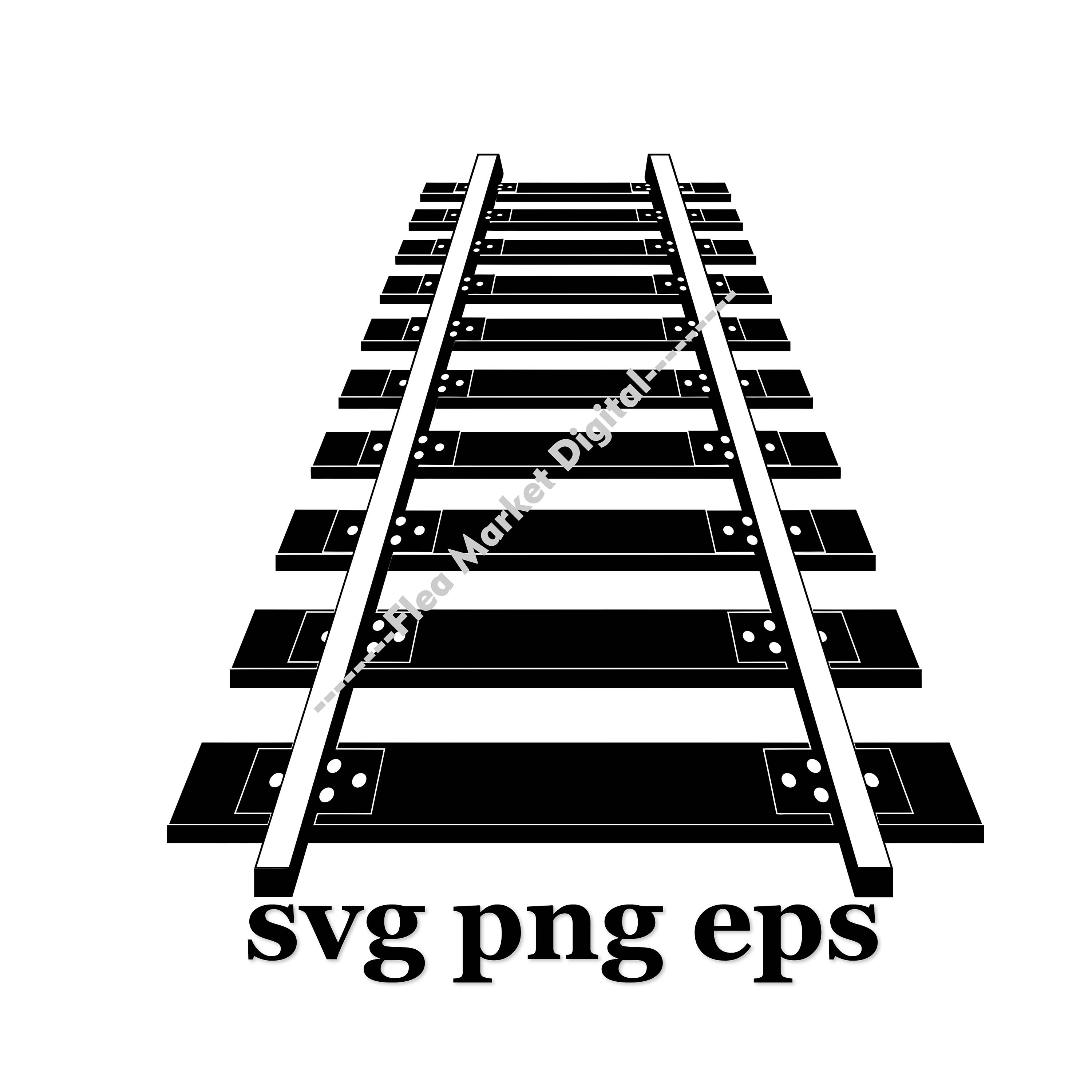 Train Tracks Clipart Black And White