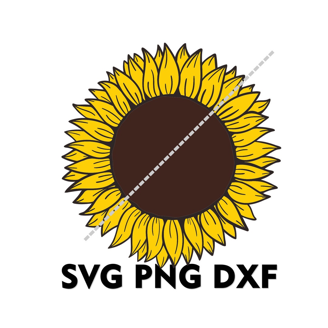 Cute Sunflower SVG PNG DXF - Etsy