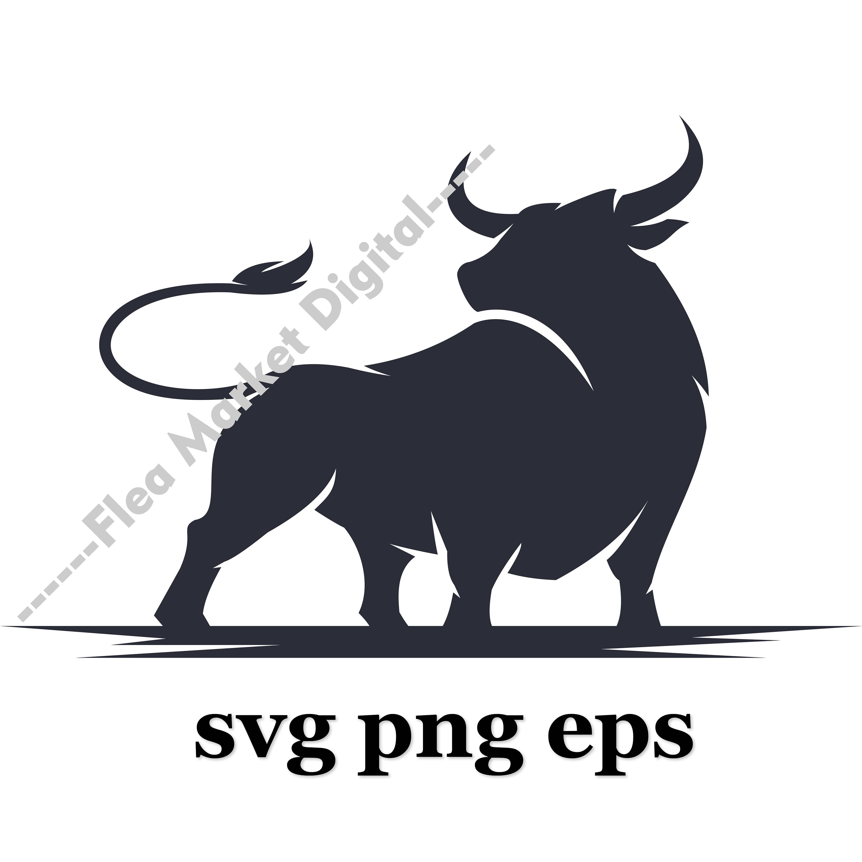Bull SVG PNG EPS - Etsy