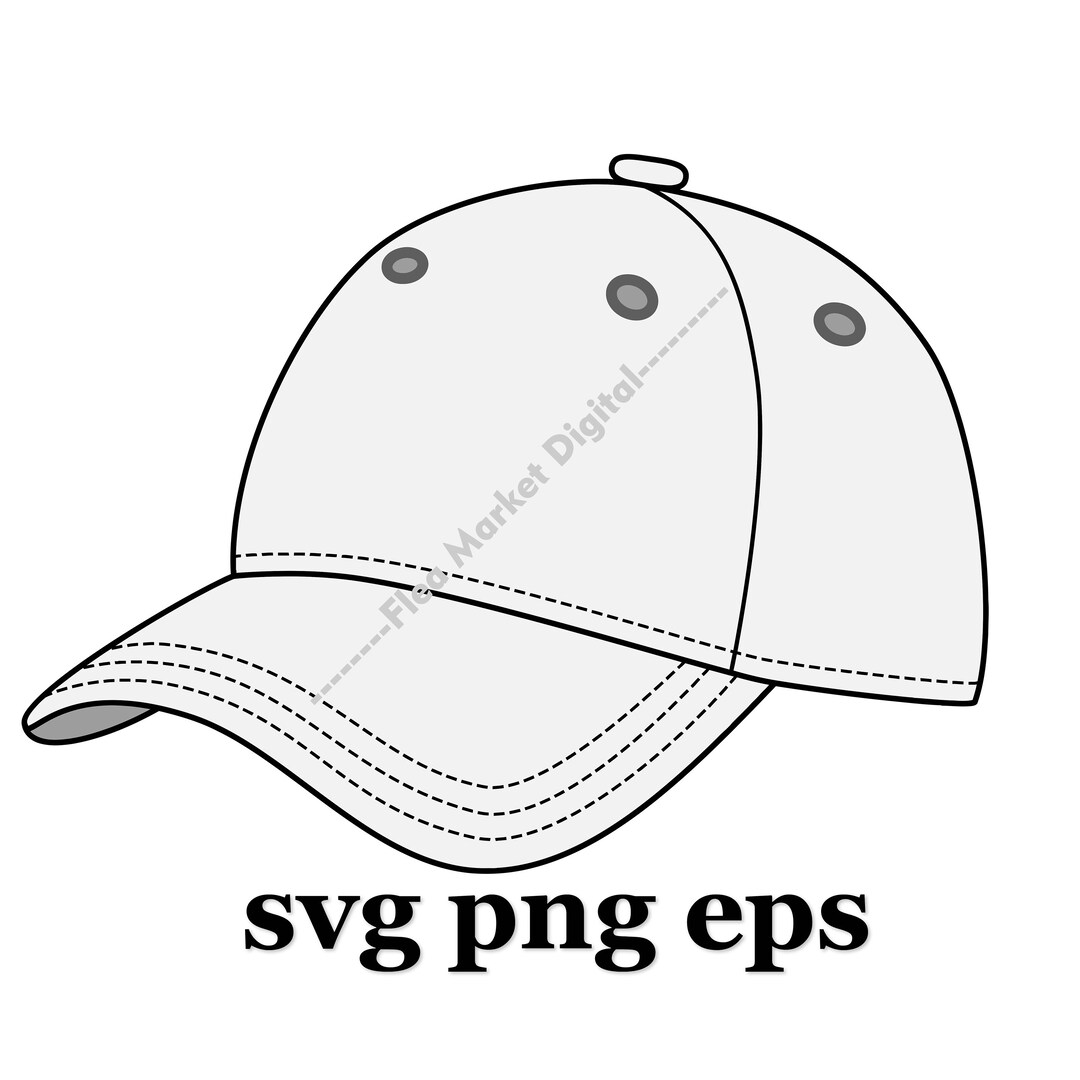 Snapback Baseball Cap SVG PNG EPS - Etsy