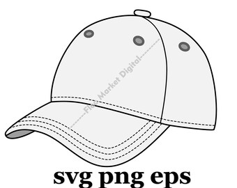 Snapback Hat SVG, Hat SVG, Cap Svg, Dad Hat Cap, Baseball Cap, Template ...
