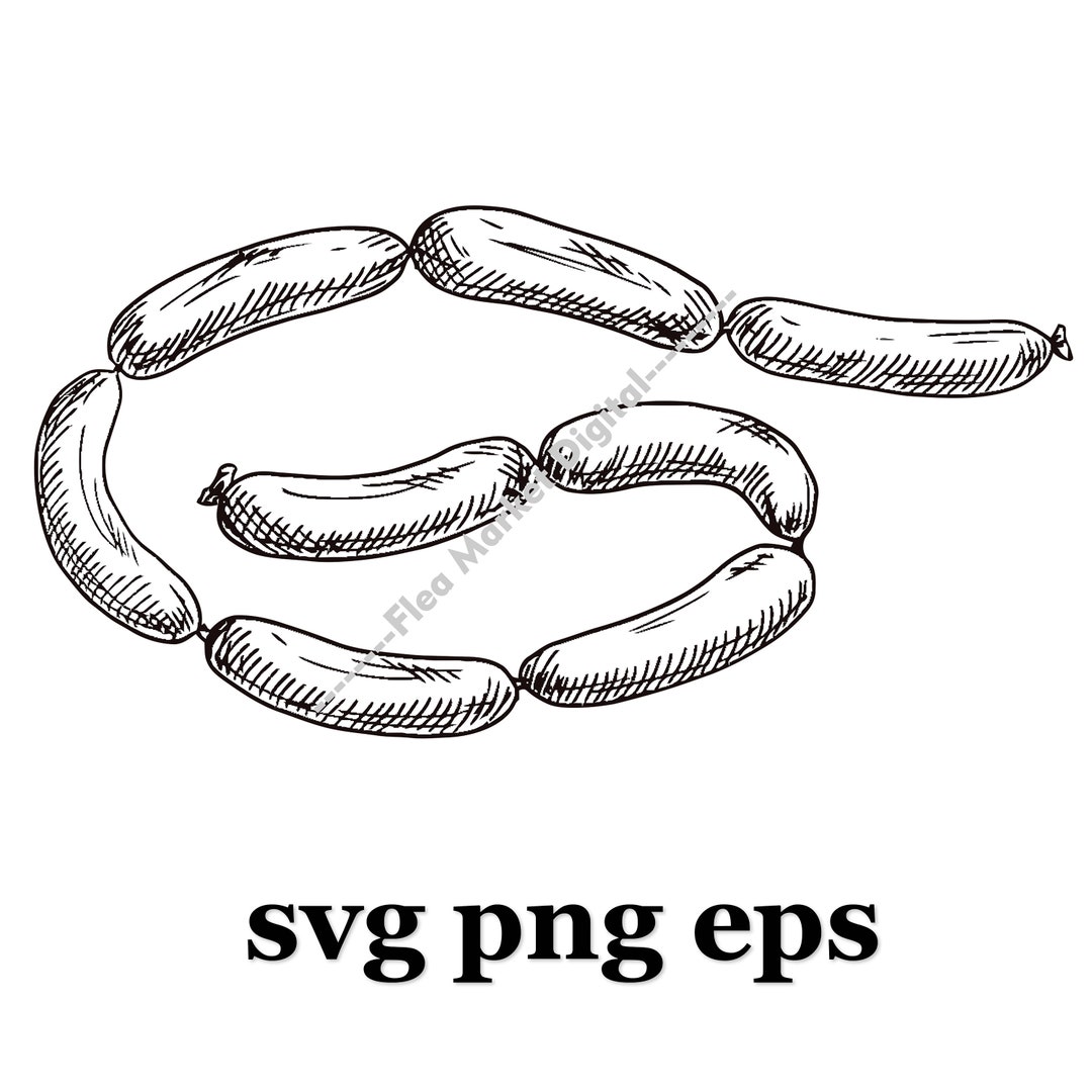 Sausage SVG PNG EPS Clipart # 4 - Etsy