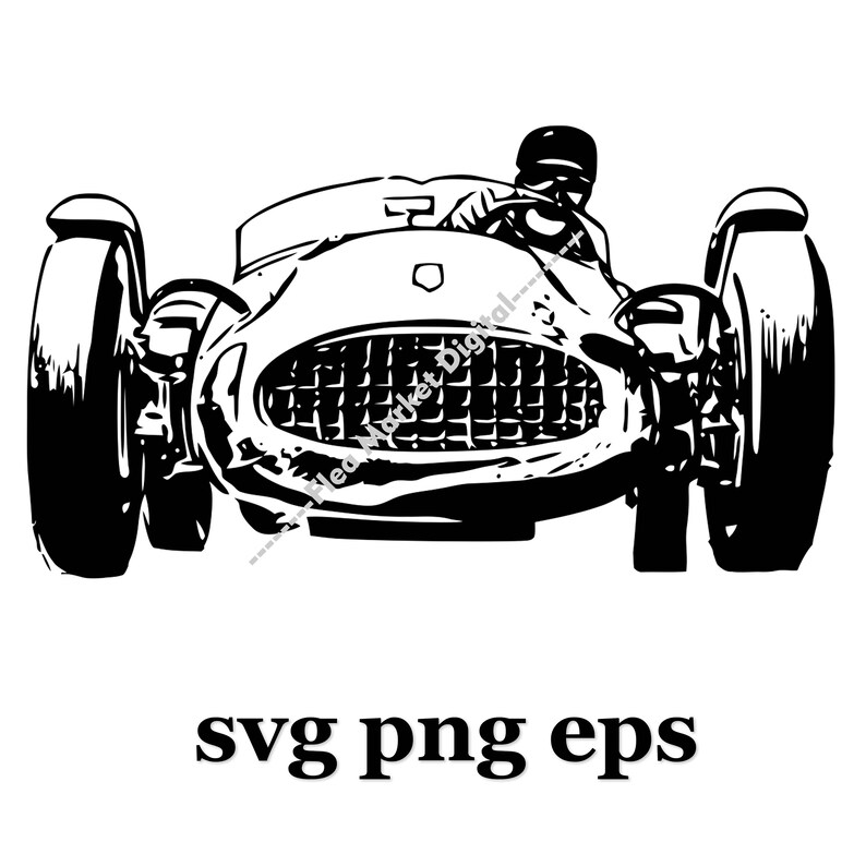 Vintage Race Car SVG PNG EPS - Etsy