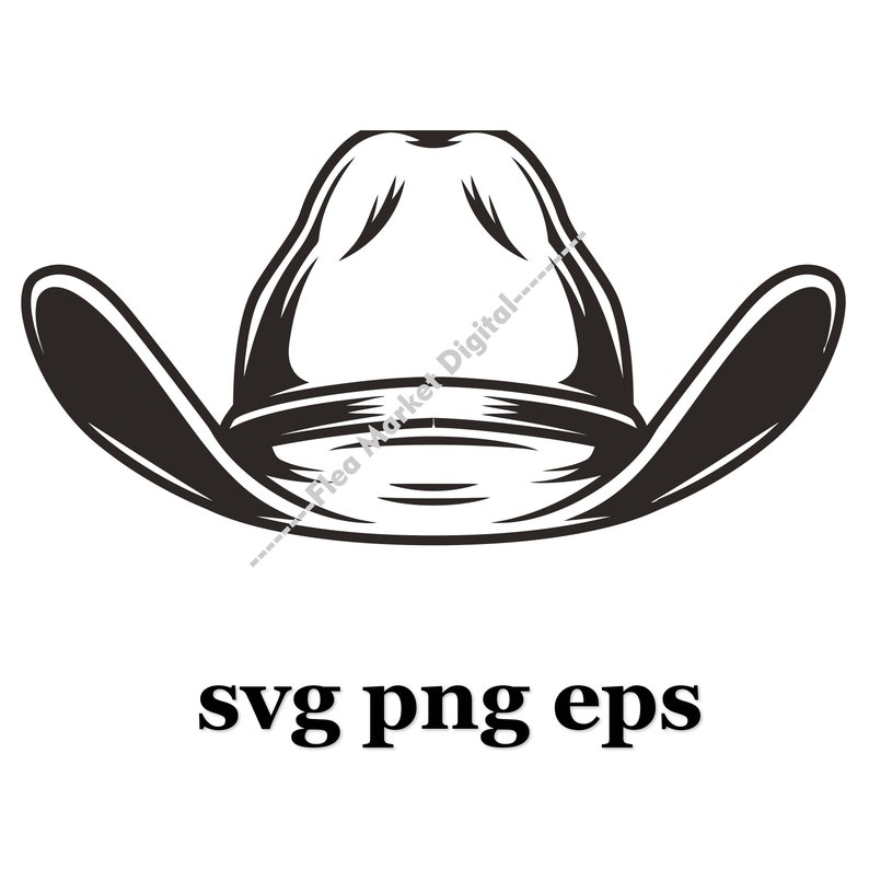 Cowboy Hat SVG PNG EPS Clipart 10 - Etsy