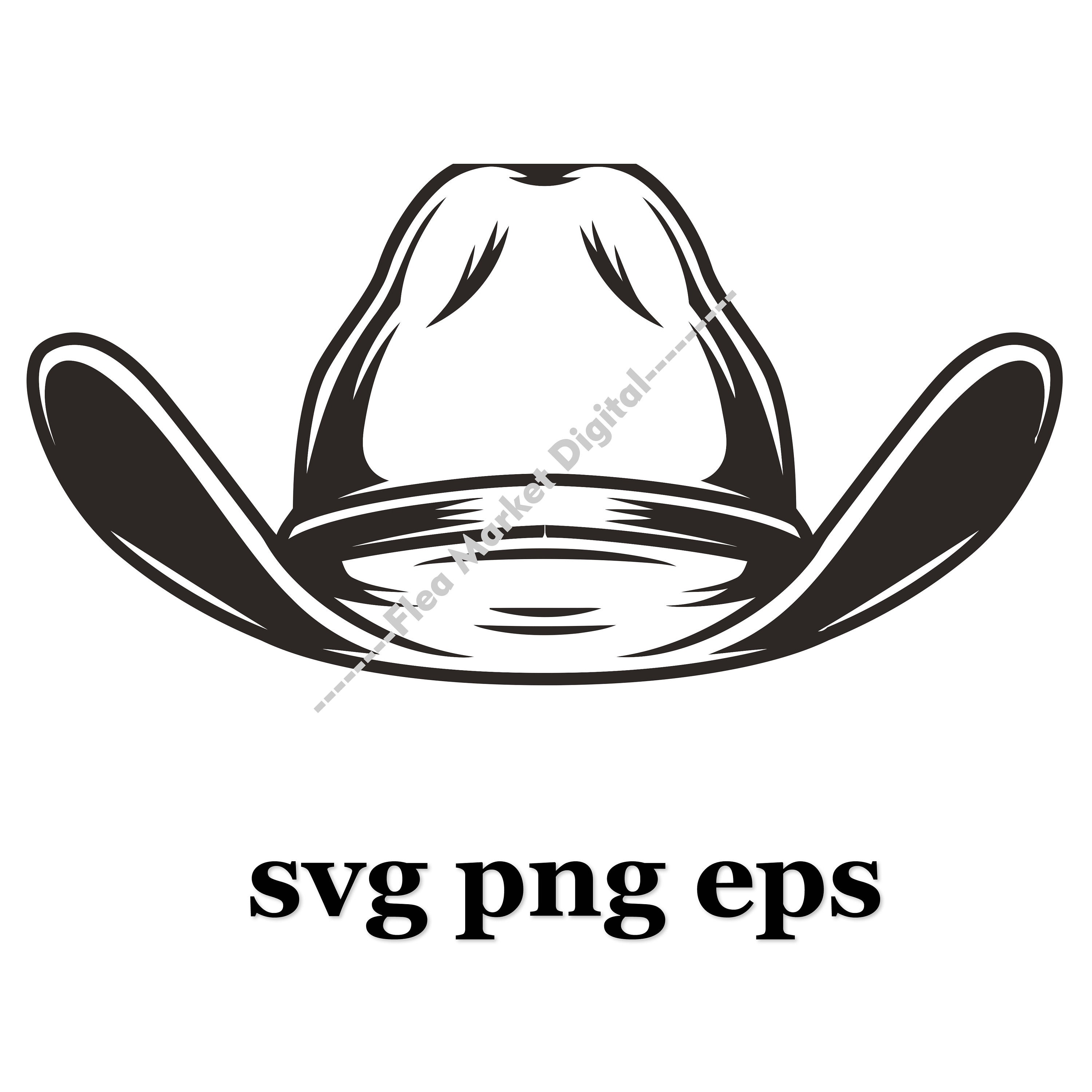 Cowboy Hat SVG PNG EPS Clipart 10 - Etsy