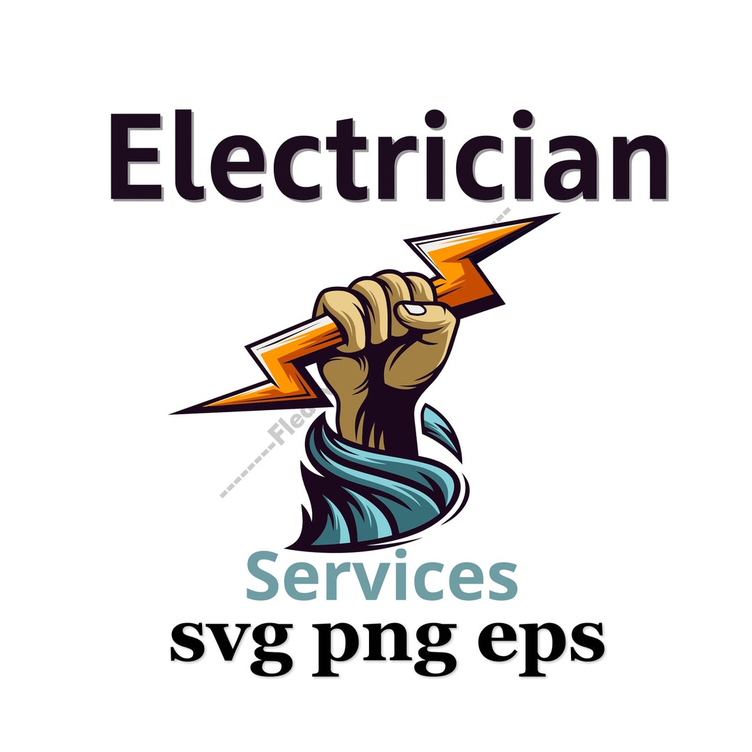 Electrician Service Logo SVG PNG EPS Clipart - Etsy