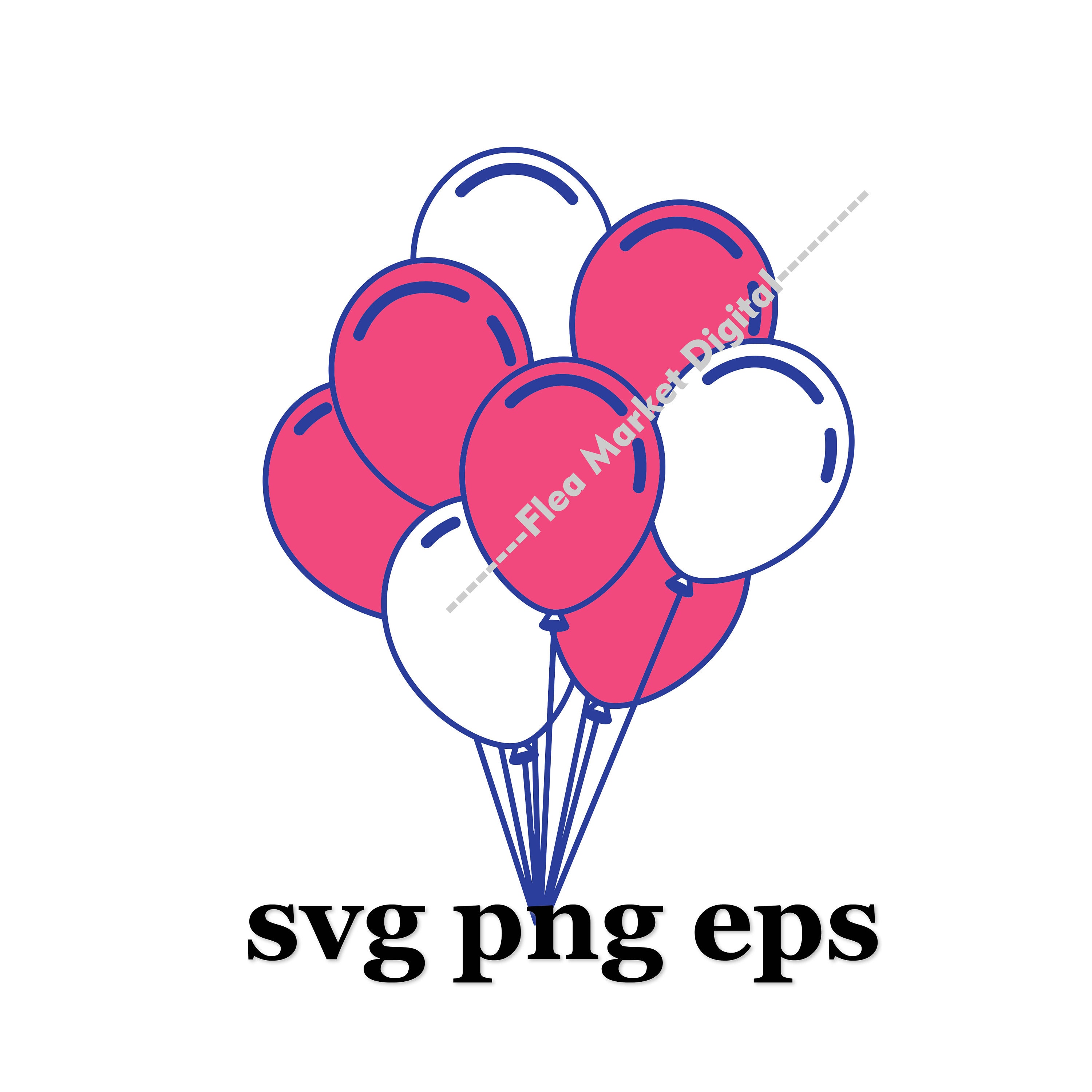 Balloon Balloons SVG PNG EPS - Etsy