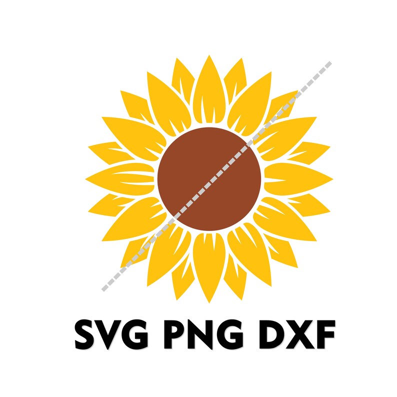 Sunflower SVG PNG DXF - Etsy