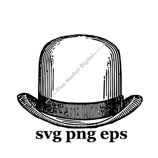 Bowler Hat Svg - Etsy