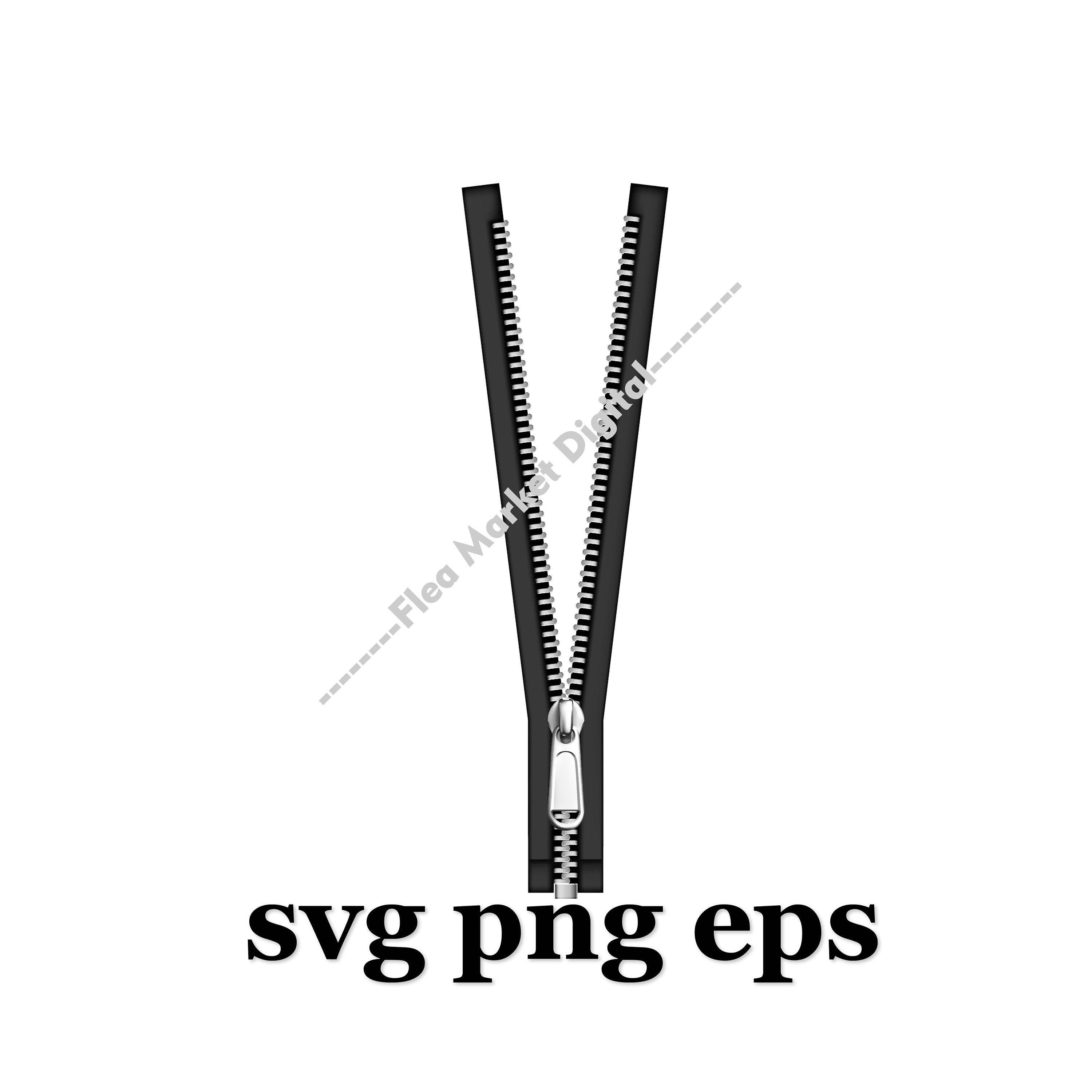 Two Zippers Zipper SVG PNG EPS - Etsy