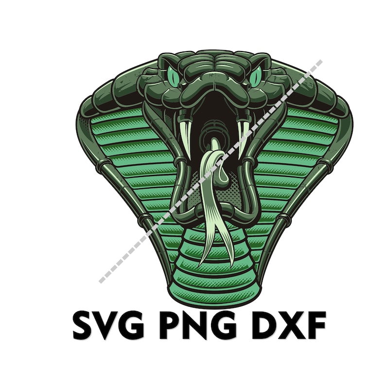 Snake Cobra Face SVG PNG DXF - Etsy