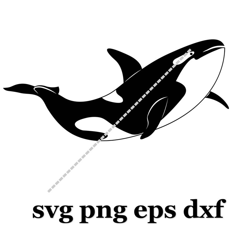 Orca Killer Whale SVG PNG EPS Dxf - Etsy