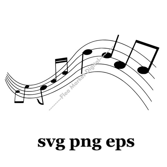 Music Notes On A Staff Clipart