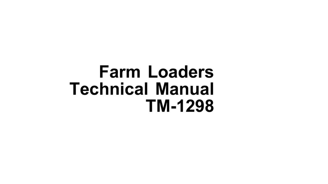 John Deere Farm Loaders Technical Manual TM1298 PDF - Etsy