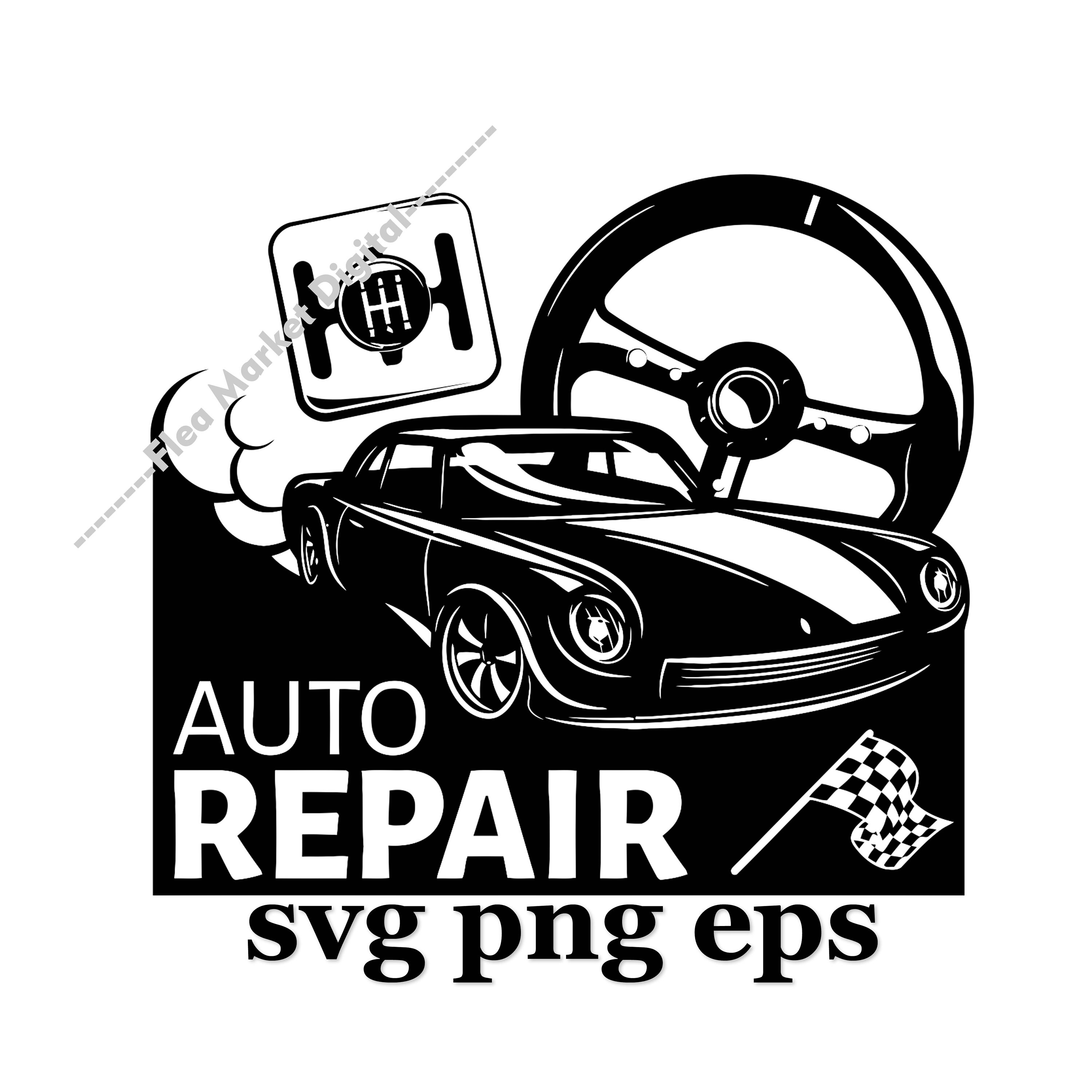 Auto Repair Mechanic Garage Logo SVG PNG EPS Clipart - Etsy Canada