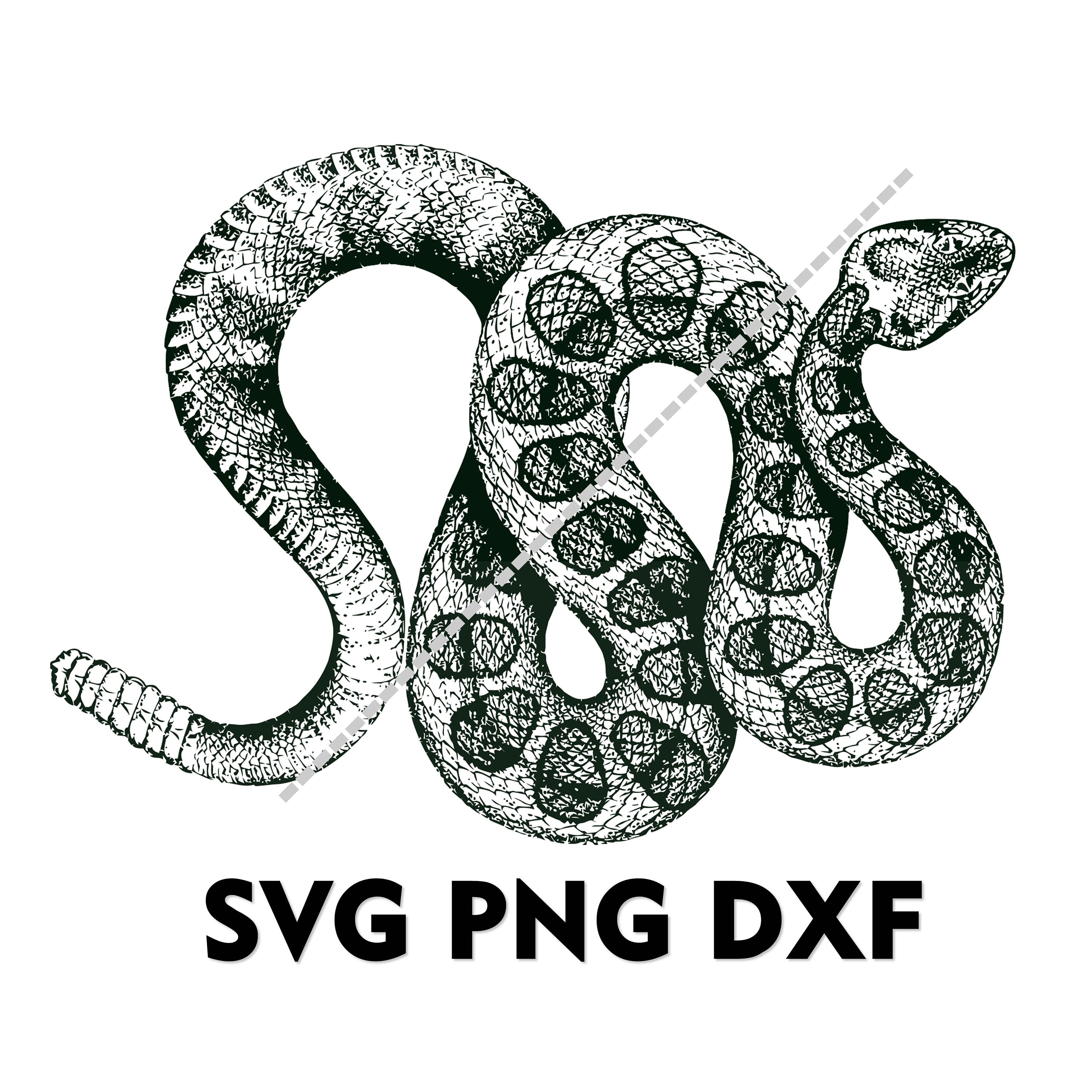 Realistic Snake SVG PNG DXF - Etsy