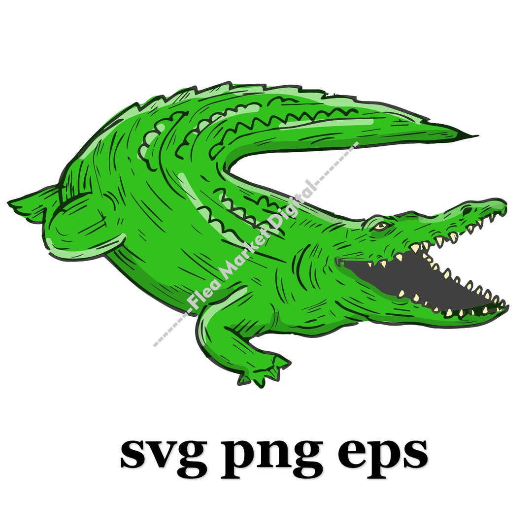 Crocodile Alligator SVG PNG EPS Clipart # 1 - Etsy