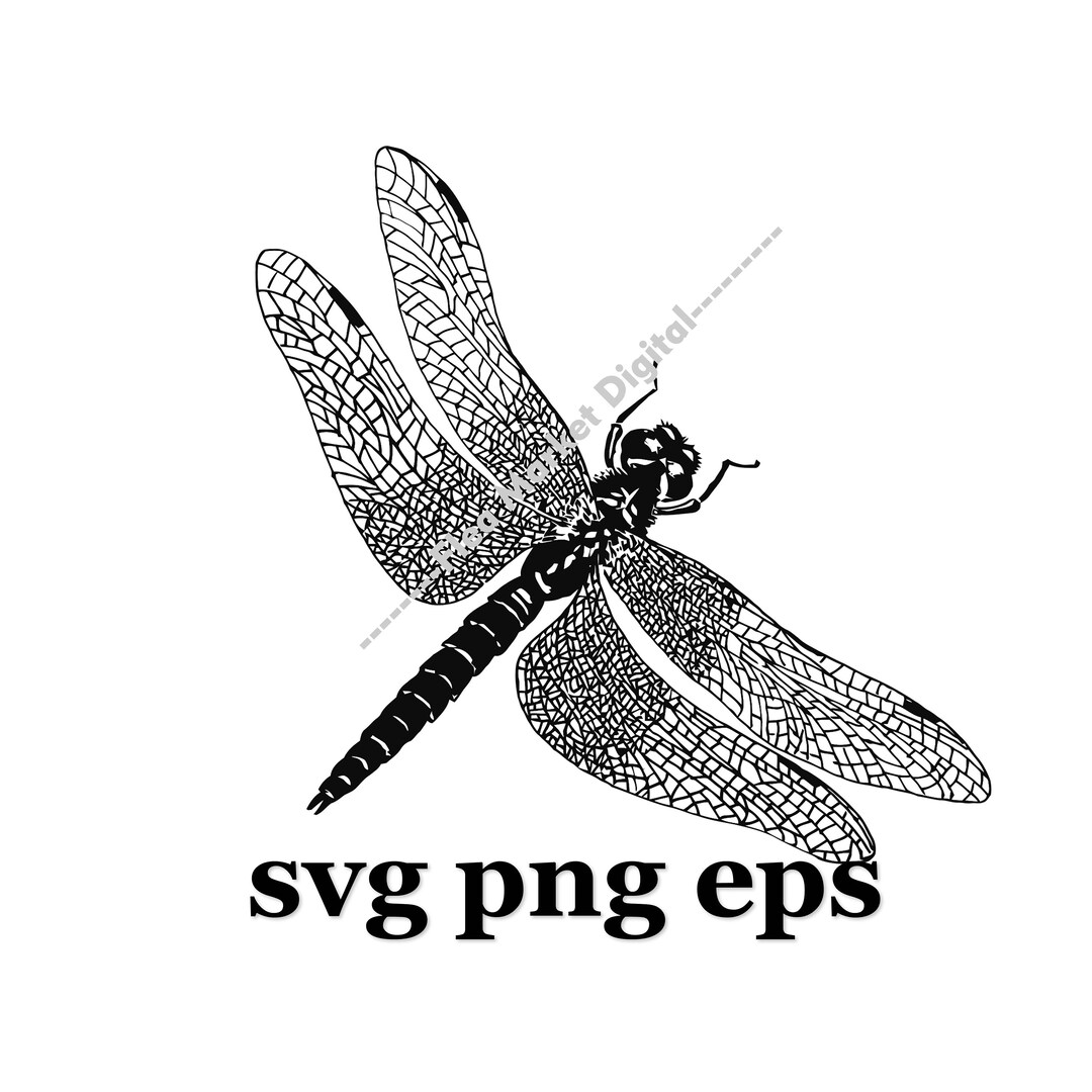 Insect Bug Dragonfly SVG PNG EPS Clipart 2 - Etsy