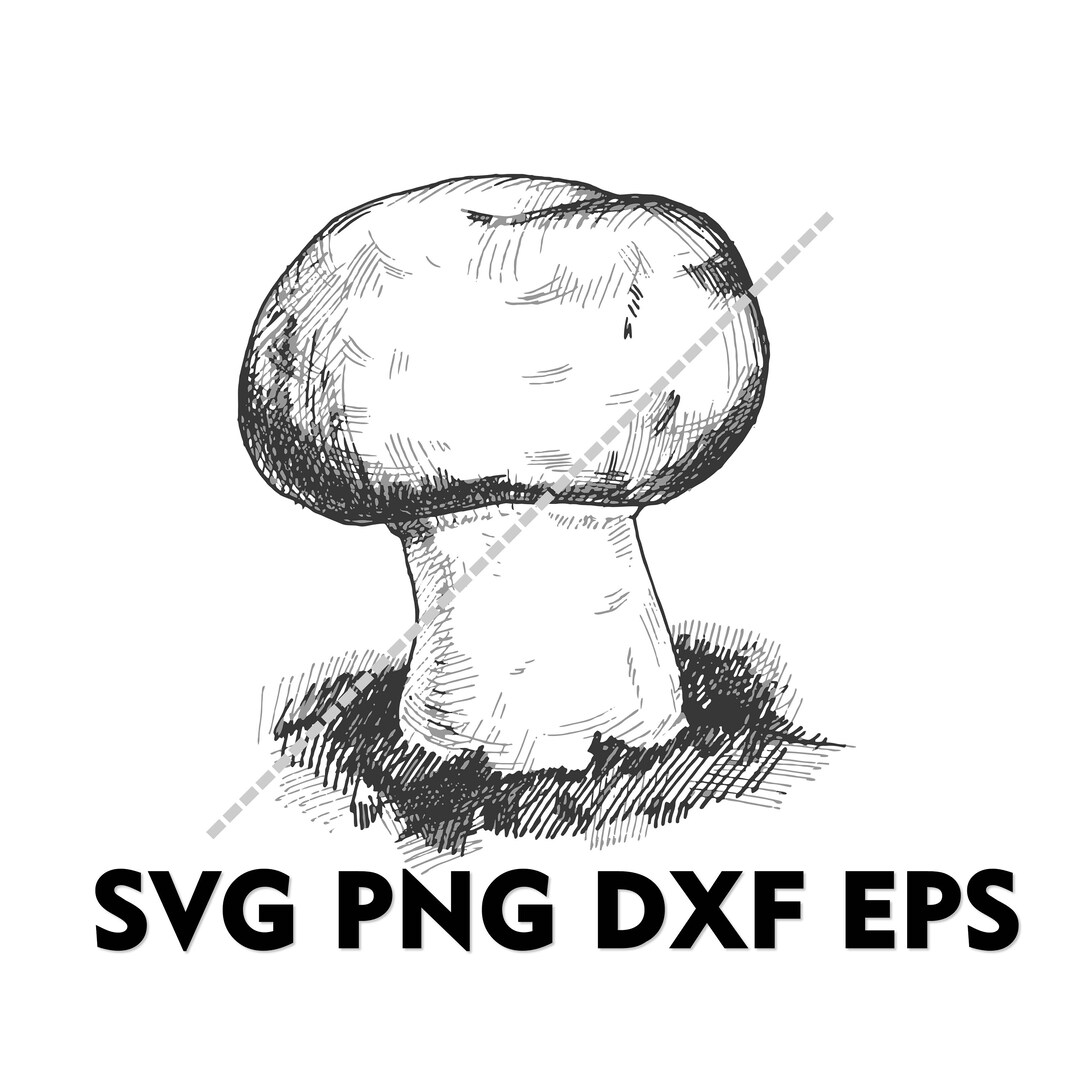 Champignon Mushroom SVG PNG EPS Dxf - Etsy