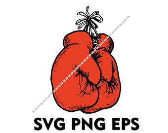 Boxing Gloves Red Svg, Clipart, Cricut, Silhouette, Cutting Files, T ...
