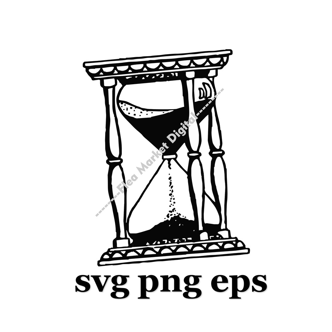 Vintage Hourglass SVG PNG EPS Clipart - Etsy