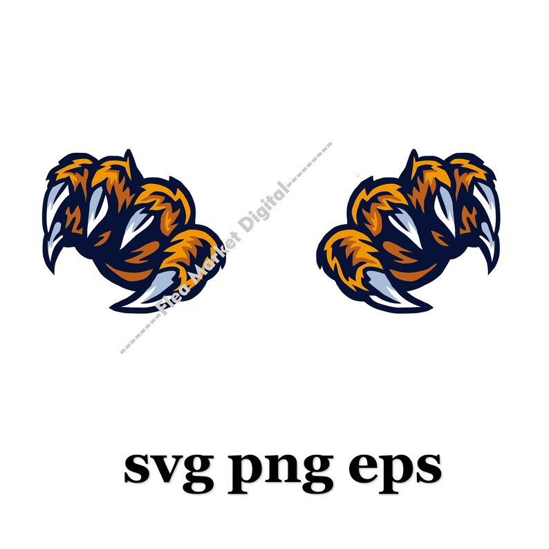 Garra SVG PNG EPS Clipart 3 - Etsy México