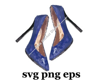 Stiletto SVG, Dxf, Eps, PNG, Stiletto Shoe Svg, High Heels Svg, High ...