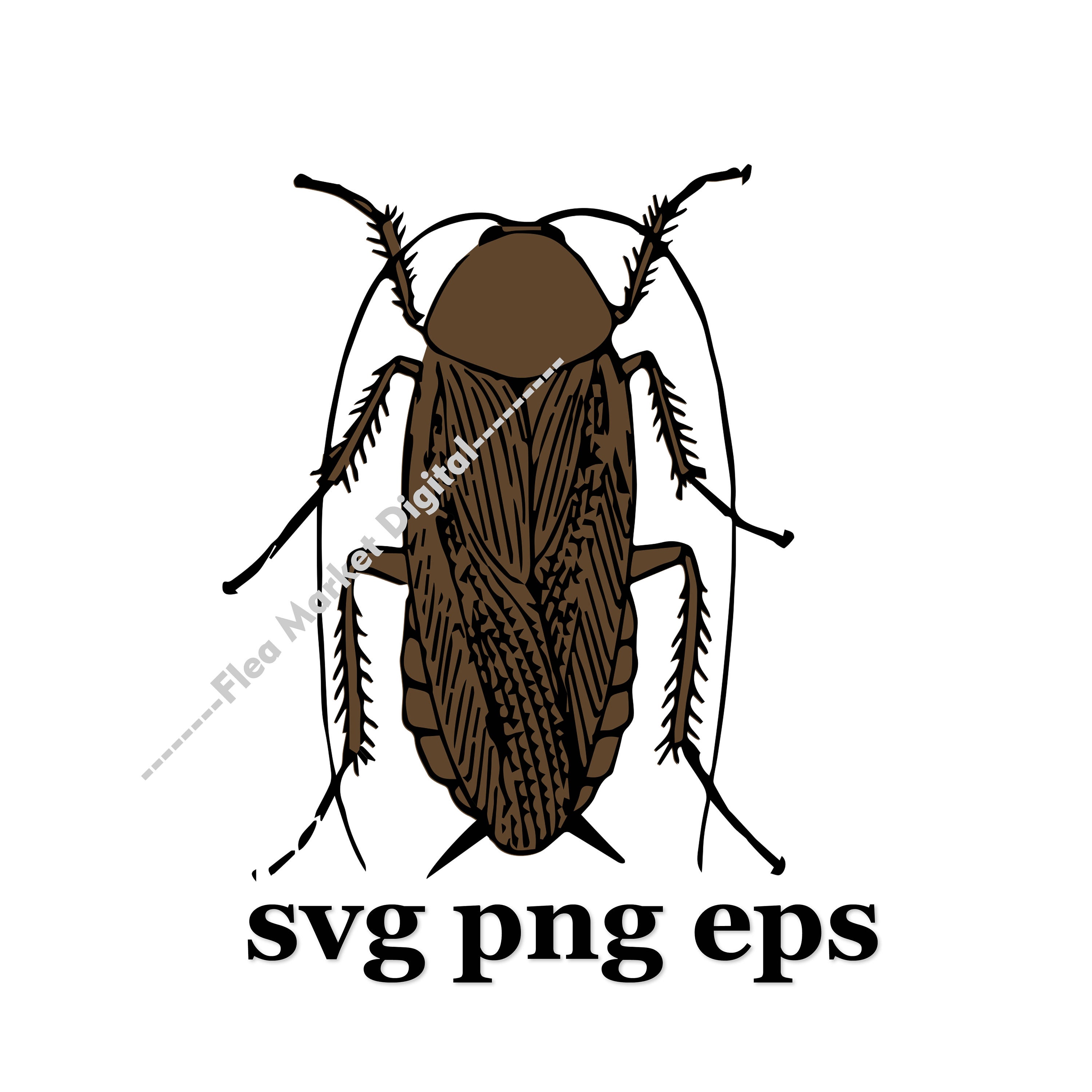 Insect Cockroach Roach SVG PNG EPS Clipart Logo 1 - Etsy