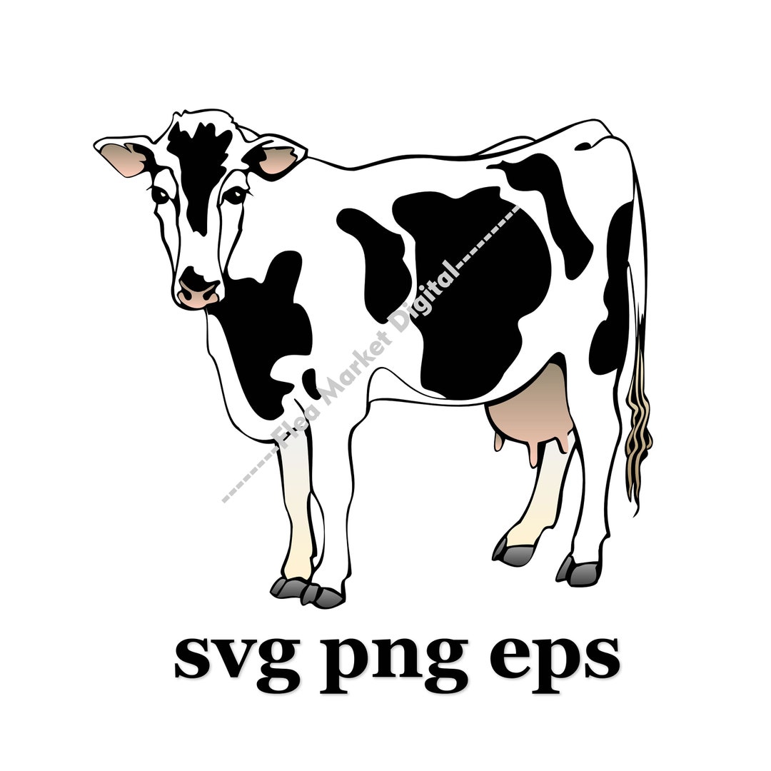 Cow SVG PNG EPS Clipart # 15 - Etsy