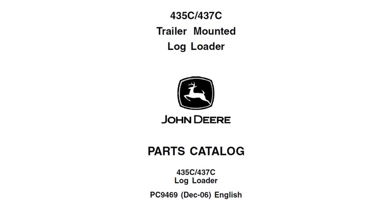 John Deere 435C 437C Trailer Mounted Log Loader Spare Parts Catalog ...