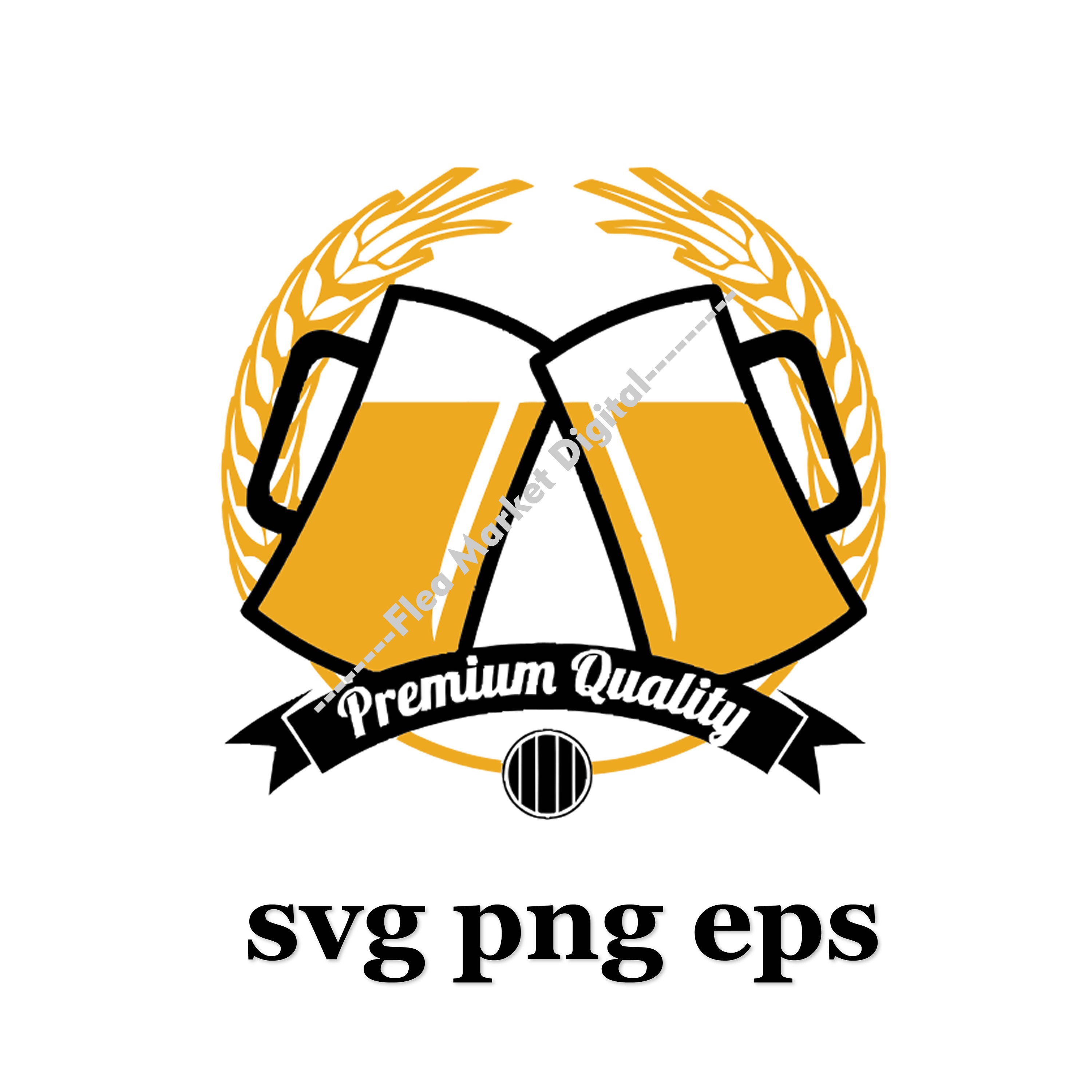 Beer Glass SVG PNG EPS Logo Clipart 7 - Etsy UK