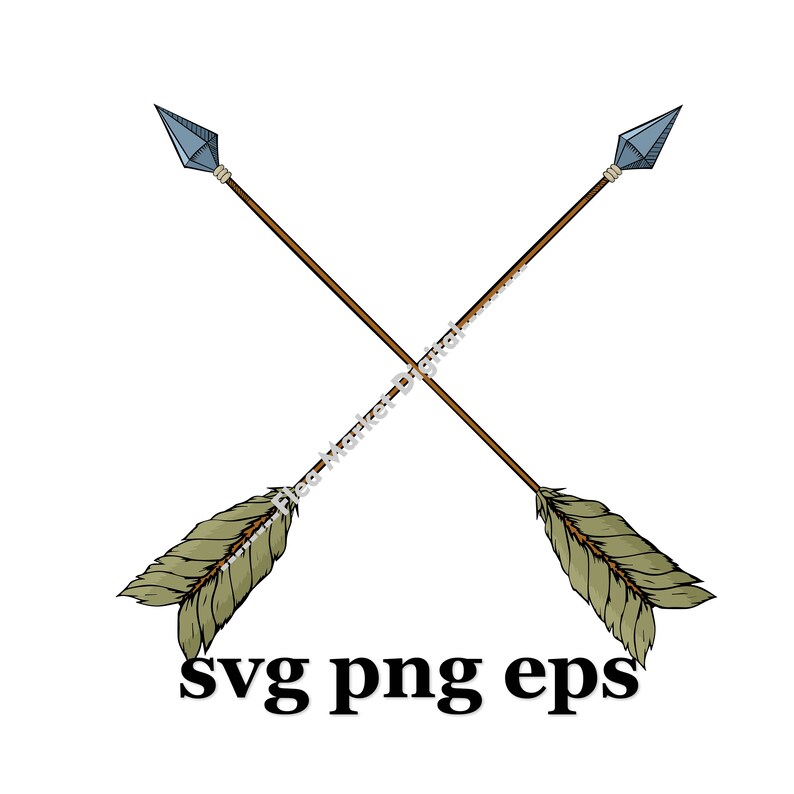 Arrow Crossed Arrows SVG PNG EPS Clipart Logo 2 - Etsy