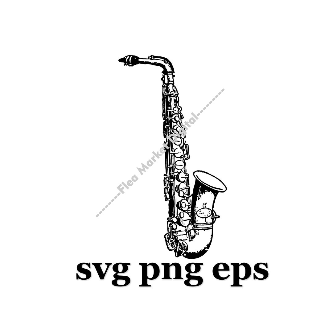 Alto Saxophone Saxo SVG PNG EPS Clipart # 2 - Etsy UK