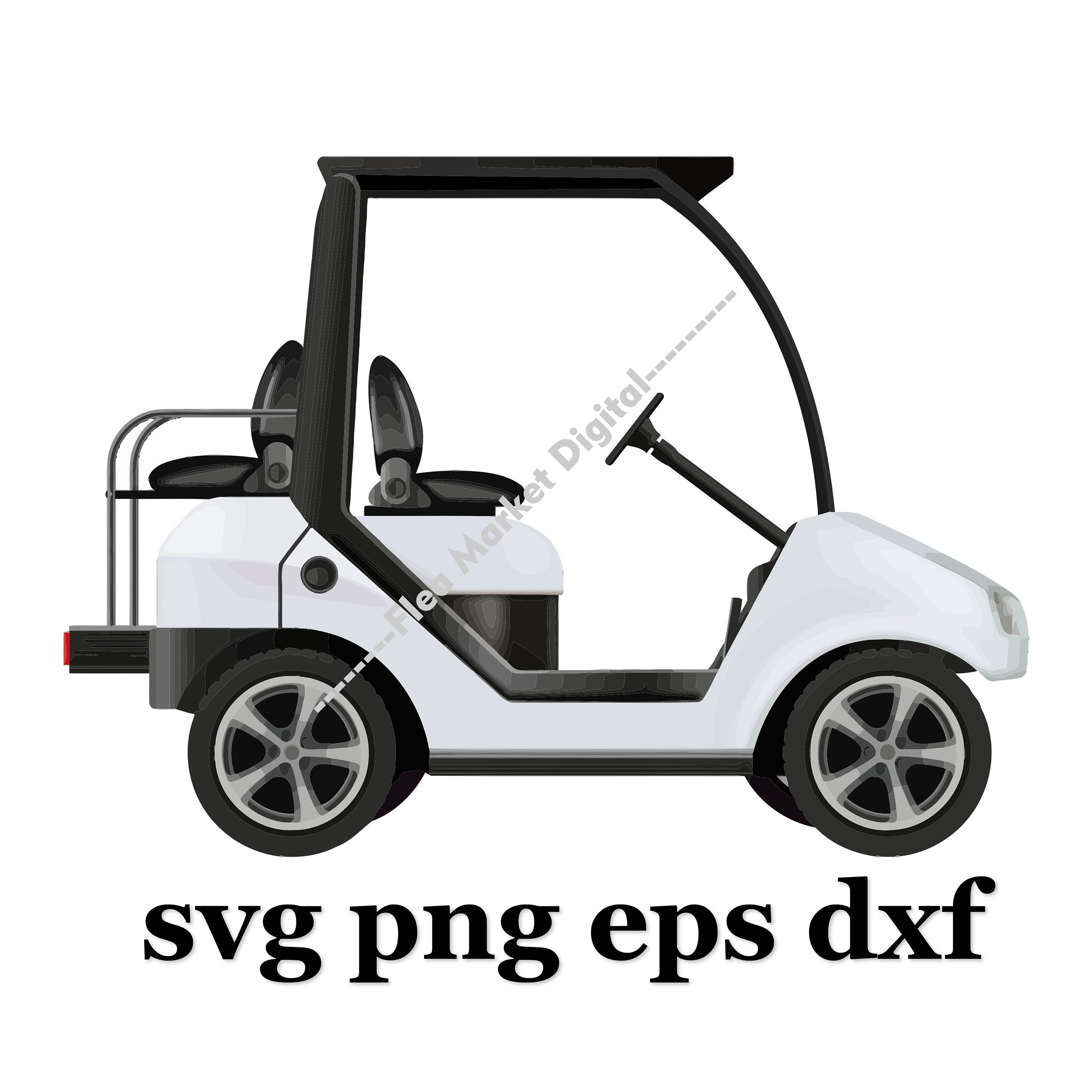 Golf Cart SVG PNG EPS Dxf - Etsy