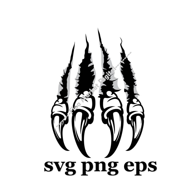 Garra SVG PNG EPS Clipart 2 - Etsy México
