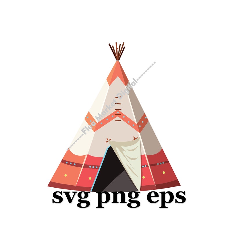 Indian Tent Teepee SVG EPS PNG Clipart Vector Cricut Cut Cutting File ...