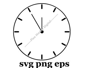 Clock SVG, Wall Clock Silhouette, Clock Time Clipart, Wall Clock Cut ...