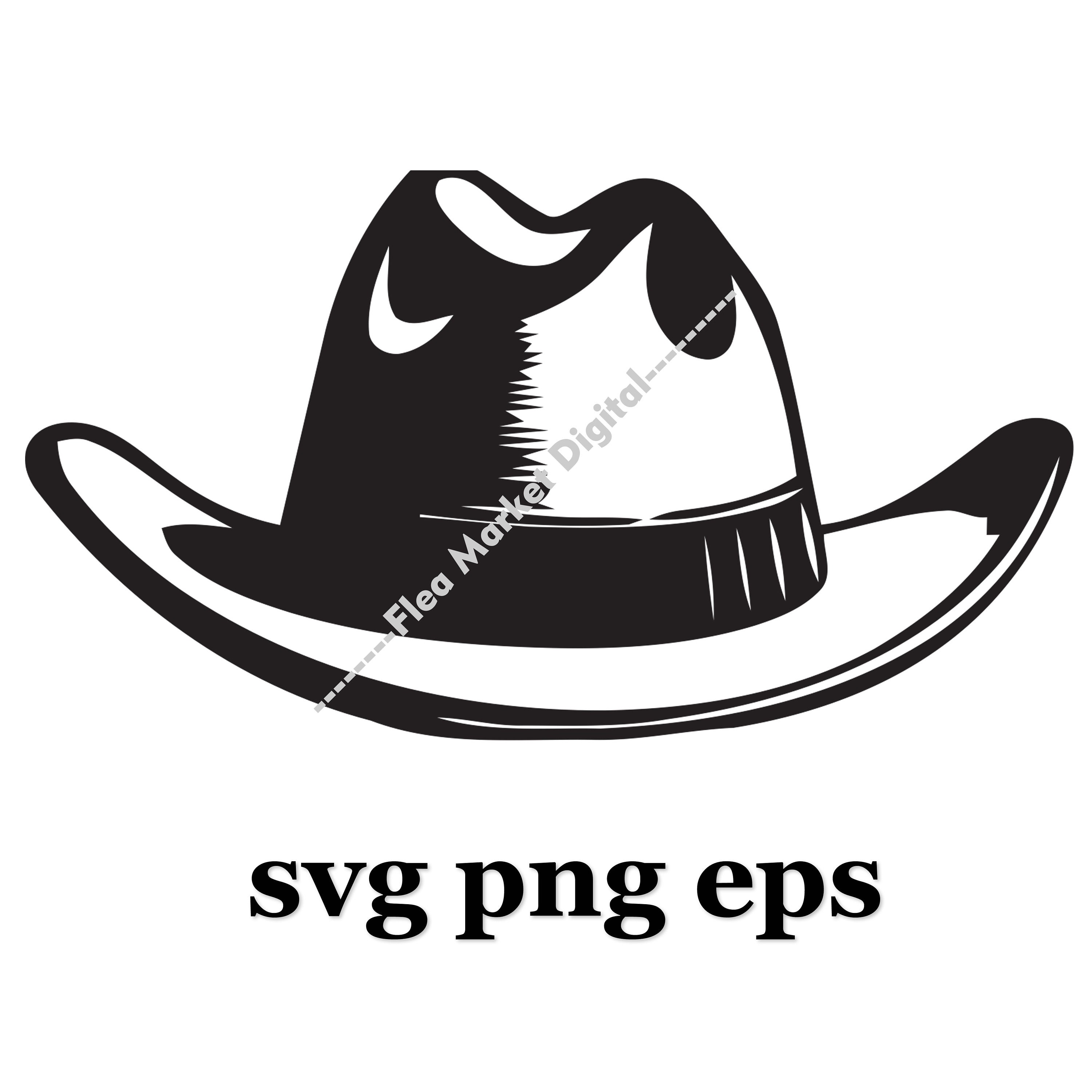Sombrero de vaquero SVG PNG EPS imágenes prediseñadas - Etsy México