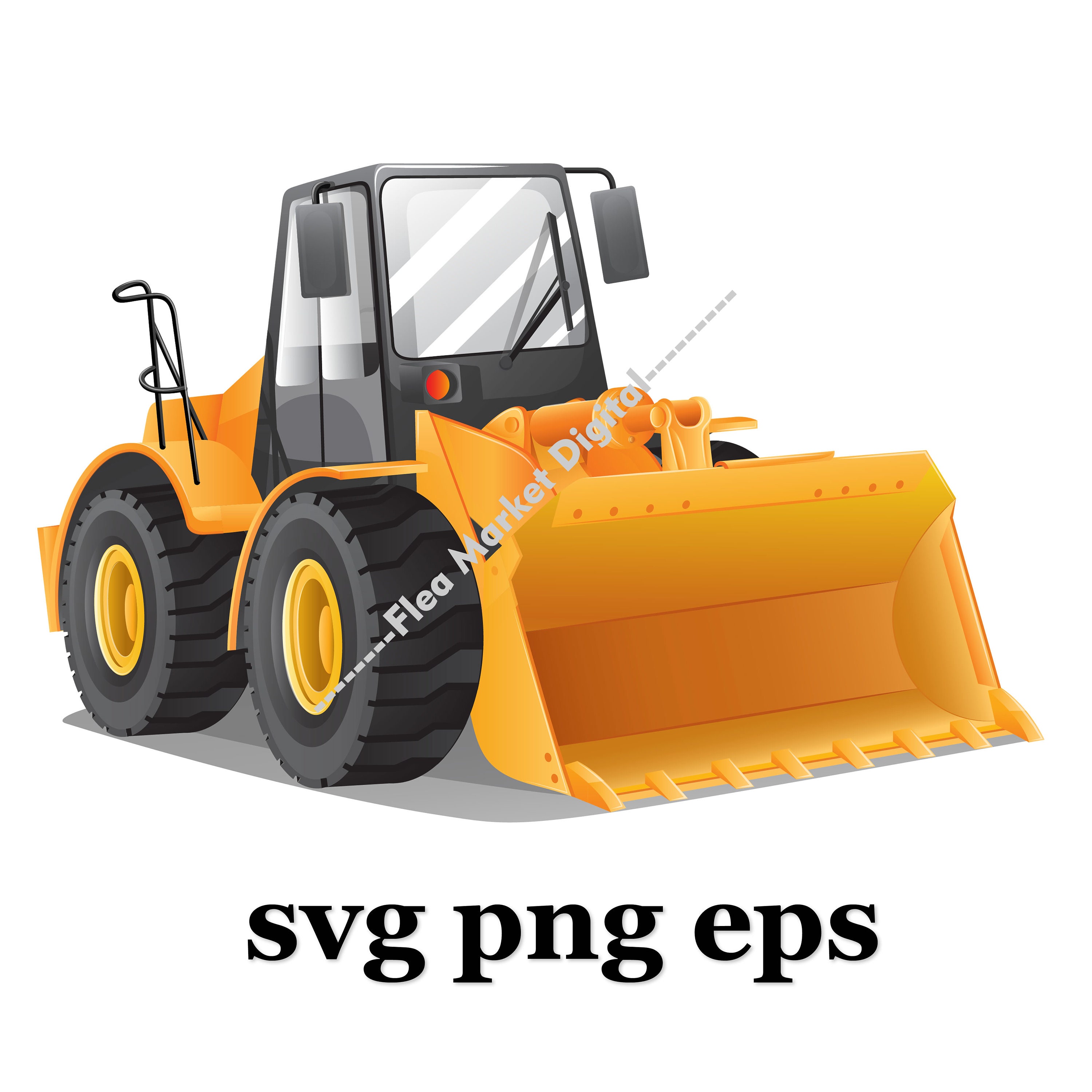 Bulldozer SVG PNG EPS - Etsy