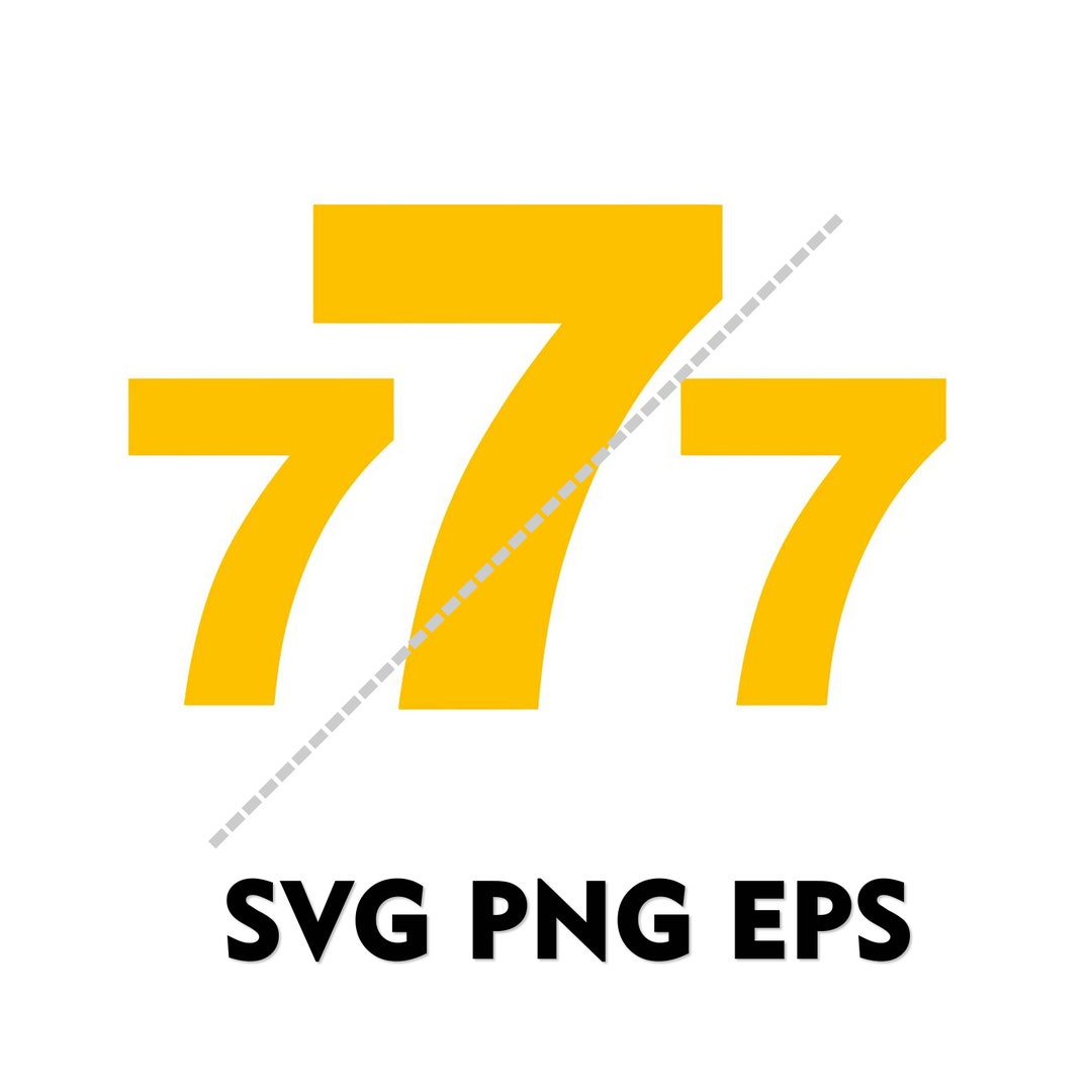 777 SVG PNG EPS Instant Download - Etsy