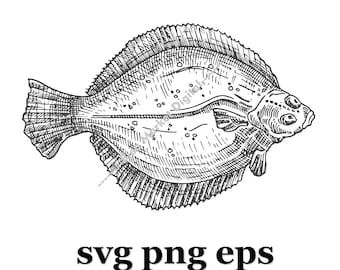 Flounder Svg, Fish Svg, Fish Pdf, Fish Png, Fish Cricut Svg, Mermaid ...