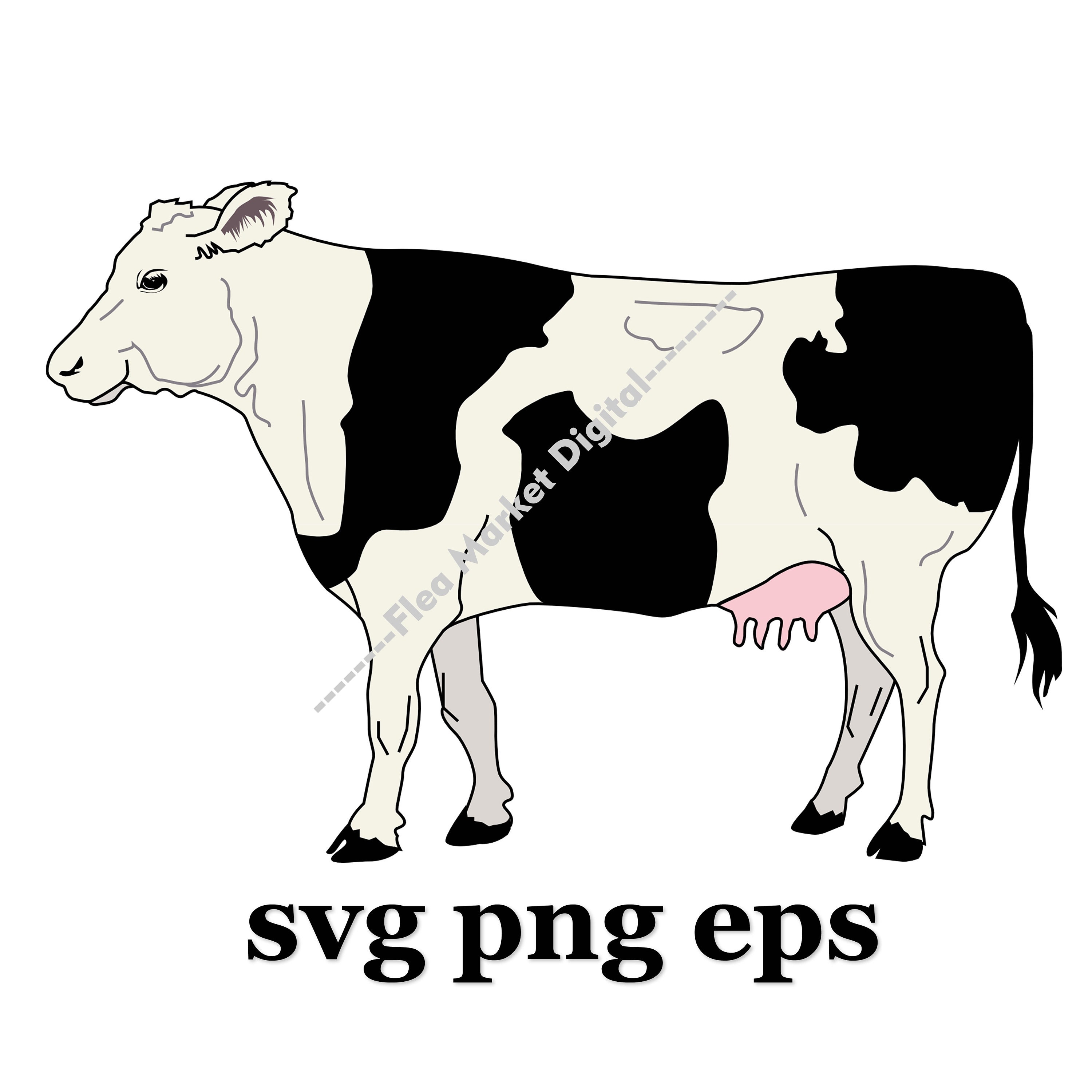 Cow SVG PNG EPS Clipart 19 - Etsy