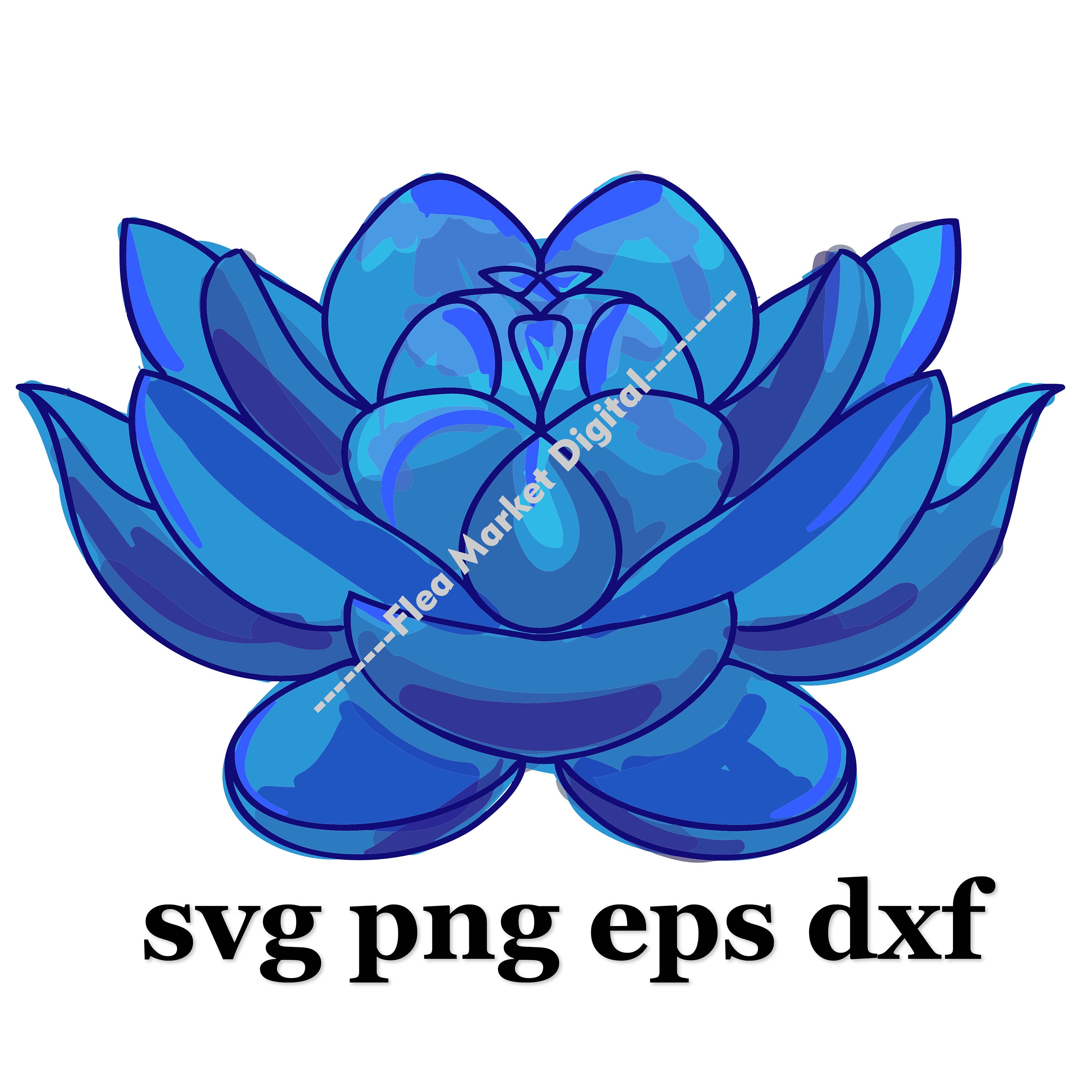 Blue Lotus Flower Clip Art
