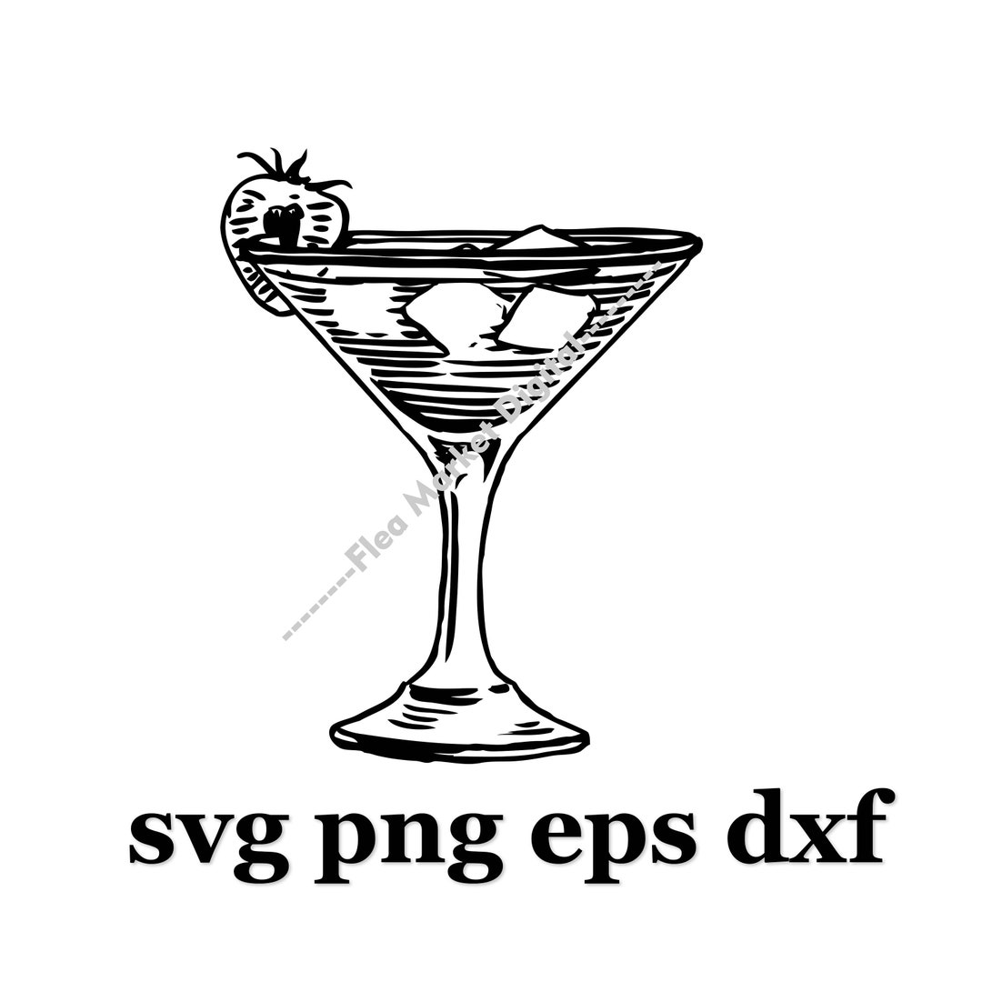 Cocktail SVG PNG EPS Dxf Clipart 19 - Etsy