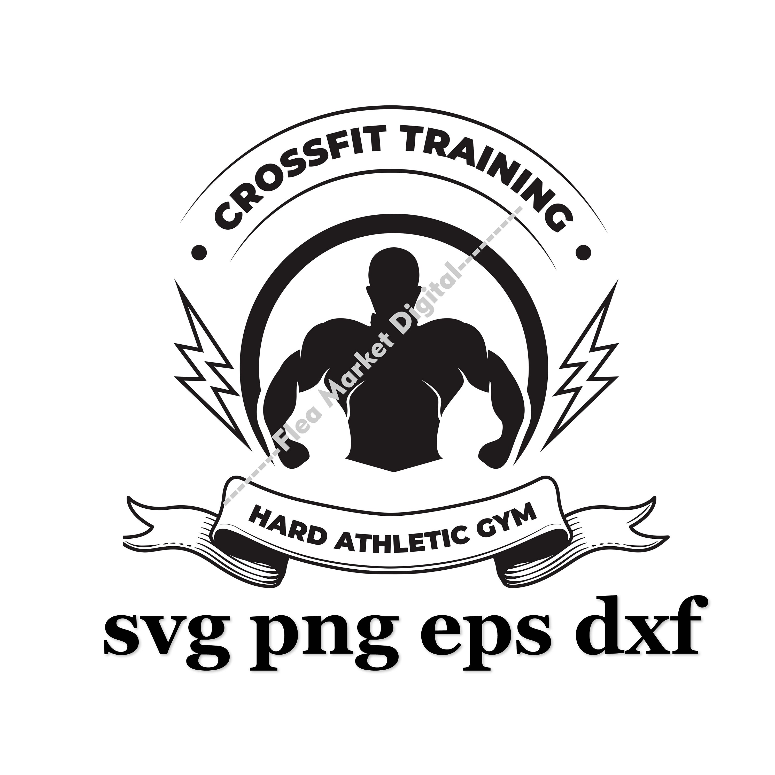 Crossfit Training Gym Logo SVG PNG EPS Dxf Clipart 1 - Etsy